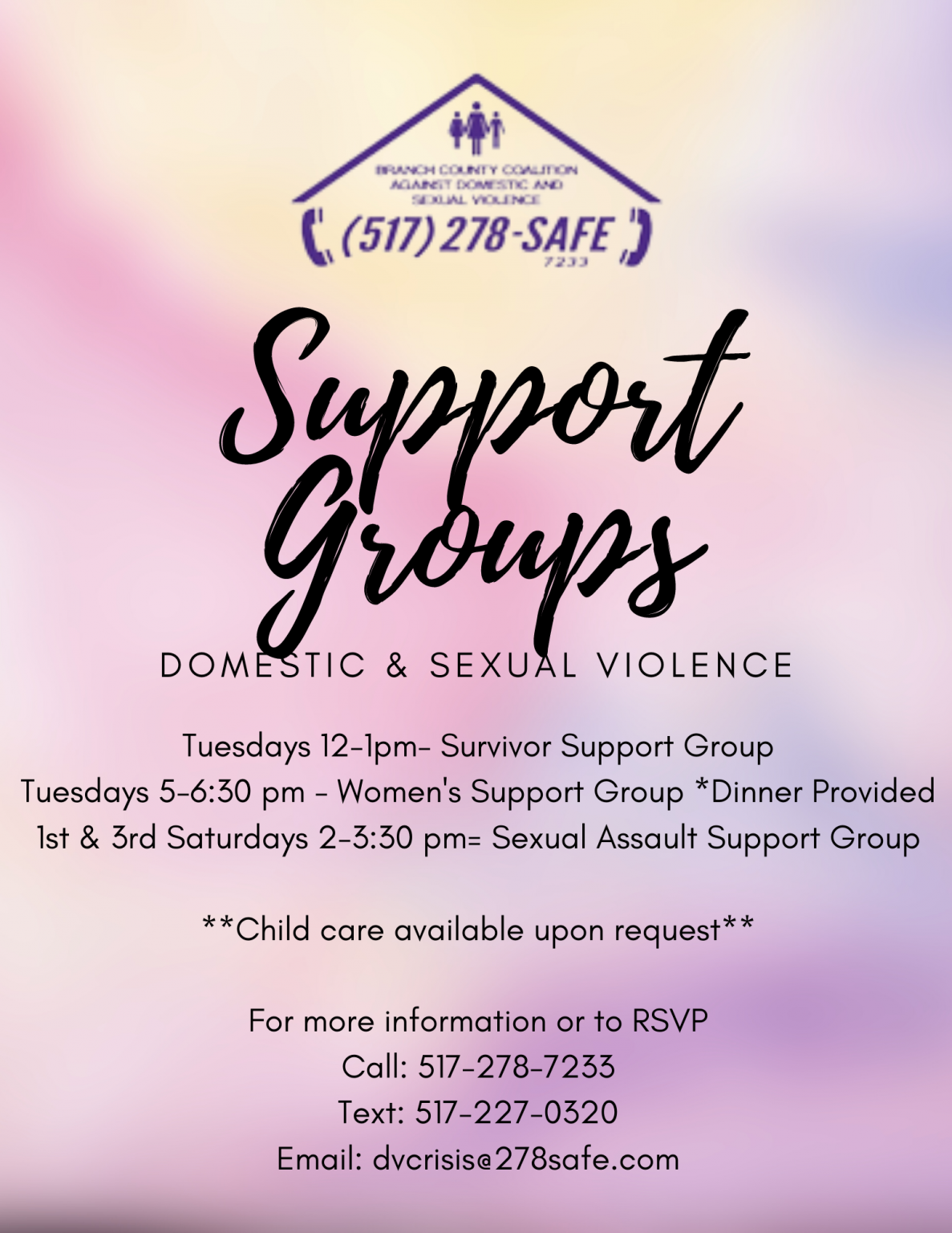 Women's Support Group - (517) 278-SAFE - BCCADSV