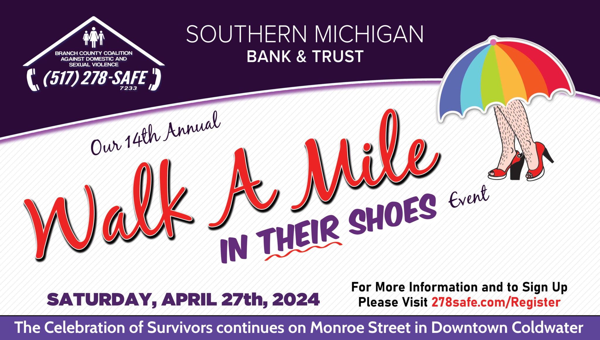14th Annual Walk A Mile In Their Shoes – (517) 278-SAFE – BCCADSV